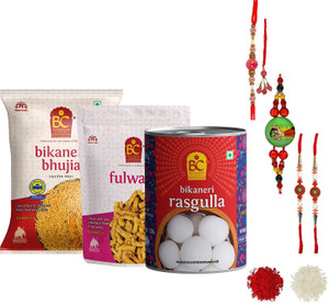 BHIKHARAM CHANDMAL Family Rakhi | Rasgulla 500 Gm | Bikaner Bhujia ...