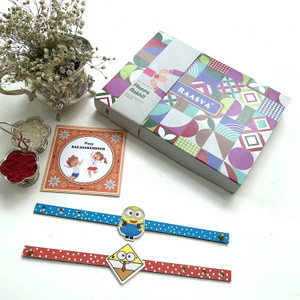 RAASVA Minionn & Spongebobb Rakhi Band With Assorted Chocolate Gift Box ...