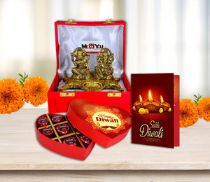 Midiron Diwali Handmade Chocolate With Laxmi Ganesh Statue Paper Gift ...