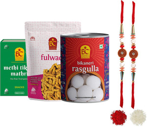 BHIKHARAM CHANDMAL Simple Bhaiya Rakhi | Rasgulla 500 Gm | Fulwadi ...