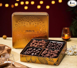 Choko La Cosmos Tin Box | Milk & Dark Premium Chocolate With Dry Fruit ...