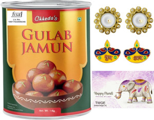 Chheda's Diwali Gift Hamper - Sweet - Gulab Jamun 1 Kg - Shubh Labh ...