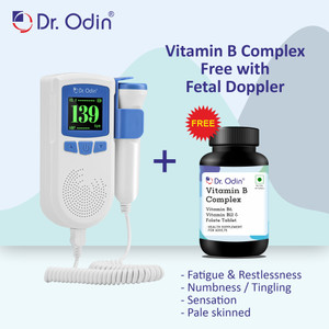 Dr. Odin AD51B Fetal Doppler Baby Heartbeat Monitor with Free B Complex ...