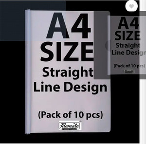 Flipkart.com | MEGHA PLASTIC A4 size Strip Stick File (Lining Design ...