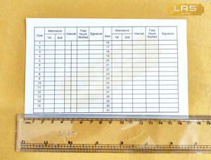 Flipkart.com | LRS Paper Attendance Card for Daily Payroll Wages ...