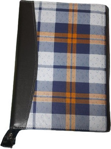 Flipkart.com | Swati Leather Blue Black strip Portfolio File Holder for ...