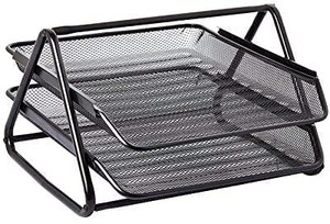 Flipkart.com | VELUZA 2 Tier Metal Mesh A4 Files Organizer, File Tray ...