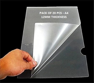 Flipkart.com | Shivom Polypropylene Clear Transparent Plastic L Shape ...