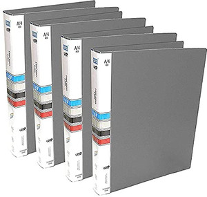 Flipkart.com | RKY Plastic 40 Grey 2D Ring Binder Plastic Box File A4 ...