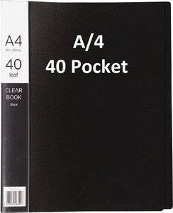 Flipkart.com | vavia Plastic 40 Pocket Display File/Leaf Fil (A4, BLACK ...