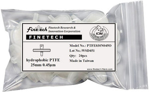 FineTech 25MM HYDROPHILIC NON -STERILE NYLON SYRINGE FILTER 0.22UM ...