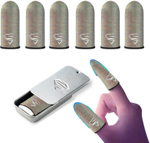gustave Ultra Thin Silver Fiber Gaming Finger Sleeves for Mobile Finger ...