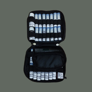 LM HOMOEOEASY Homeopathic medicine storage kit (EMPTY) BLACK First Aid ...