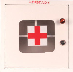 Hustle Grind HG First Aid Box Extra Big (White) | Wall-mountable Metal ...