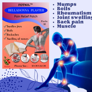 Fotnil BELLADONNA PLASTER PAIN RELIEF PATCH PACKS OF 2 (20 SHEET) First ...