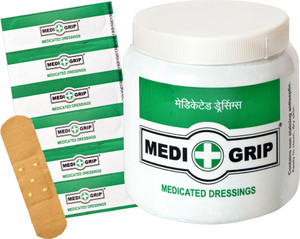 Medigrip Medicated Dressing Regular (Pack of 100) First Aid Tape Price ...