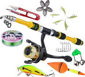 Abirs Floating rod telescopic high fiber set Foam special Yellow ...