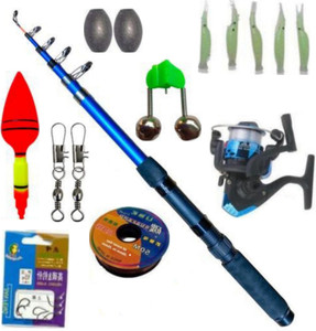 PNEP TELESCOPE rod with reel all kit combo set multicolor (pack of 1 ...
