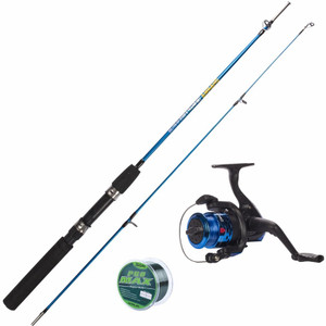 Abirs Fishing Rod Kit 2 Parts 1.50m + Dh Reel With Line croco dile Blue ...