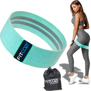Fitcozi Green Fabric Resistance Loop Bands, Hip Bands for Women & Men ...
