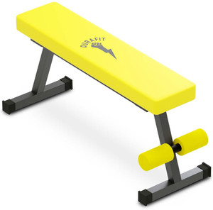 Durafit Simple Flat Bench SB01 Max User Weight 150 Kgs- Yellow Flat ...