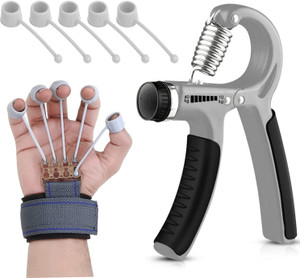 AJRO DEAL Adjustable Hand Grip Strengthener & Finger Stretcher for ...
