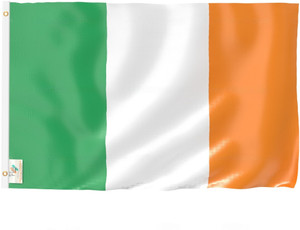 The Flag Company Ireland Flag - Wall Mounted Rectangle Outdoor Flag ...