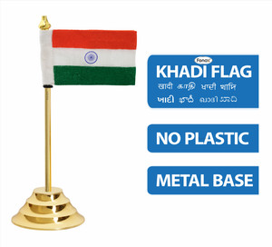 Fonax Flag, Brass Pole & 3 Steps Base for Office Desk, Corporate Gift ...