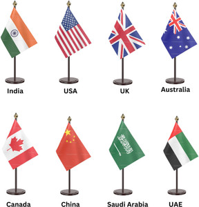 The Flag Company The Flag Company Set of 8 Countries Table Flags with ...