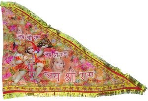 Manorath 3D Printed Jai Shree Ram Flag Jhanda Or Dwajh V-Shape God Flag ...