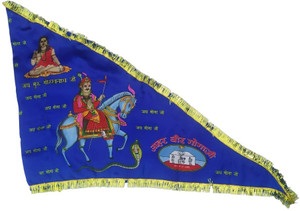 KOJUS Goga Ji Maharaj Ka Jhanda/Jaharveer Baba Flag Triangle Outdoor ...