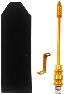 KIING Golden Car Flag Rod with Bracket and Velvet Cover for All Car ...