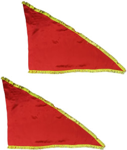 Shridhar Red Flag/Jhanda For Puja Aarti - (पूजा का लाल झंडा) Triangle ...