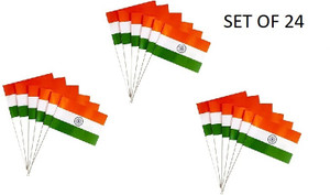 Prime Small India Hand Waving Flag/Indian Tiranga Flags with Stick (Set ...