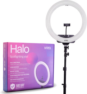 Kreo Halo 18 Inch Reels Ring Light 18 Inch with Tripod, 3 color modes ...