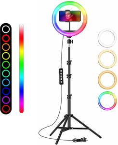 Flipkart SmartBuy 10" Inch RGB Ring Light with Adjustable Tripod Stand ...