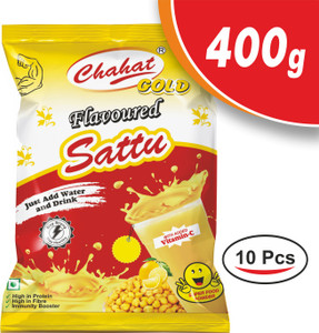 Chahat Gold Flavoured Sattu | JUST ADD WATER & DRINK | 1 Pouch = 1 ...