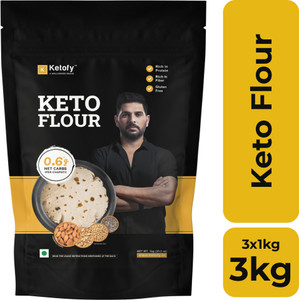 Ketofy Keto Flour (3Kg) | Healthiest Low Carb Keto Atta | 1g Net Carb ...