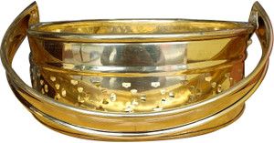 Craft World Brass Omm Round Flower Basket for pooja (H-8 Inch) Brass ...