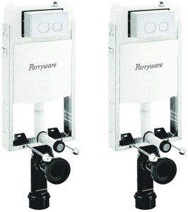 Parryware Half Frame Concealed Cistern with Flush Plate set of 2 pic ...
