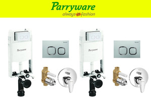 Parryware Half Frame Concealed Cistern, with divater body upper uno set ...