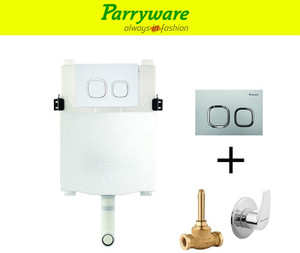 Parryware Linea Concealed Cistern with concealed body Edge upper part ...