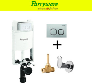 Parryware Half Frame Concealed Cistern with concealed body alpha upper ...