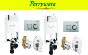 Parryware Half Frame Concealed Cistern, with divater body upper Pluto ...