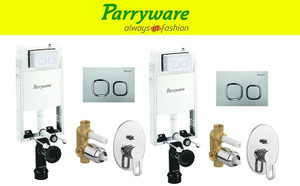 Parryware Half Frame Concealed Cistern, with divater body upper Pluto ...