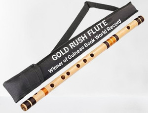 Gold Rush G Sharp Base Professional Scale Right Hand Flute (Bansuri) 22 ...