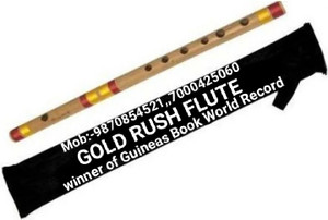 Gold Rush C Sharp Scale Medium & Professional Bamboo Bansuri 18.5 Inch ...