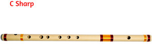 rauf Hand Bamboo Bansuri, C Sharp Base Flute, With Written Manual & Bag ...