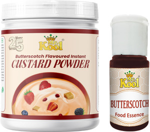 Mr.Kool Butterscotch Custard Powder 400gm and Food Essence Butterscotch ...