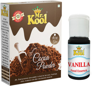 Mr.Kool Cocoa Powder Box 400gm and Liquid Food Essence Vanilla 20ml ...